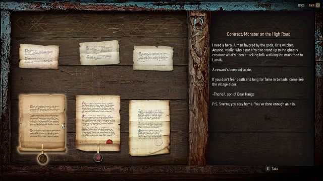 Contract: Strange Beast, Witcher 3: Wild Hunt Quest